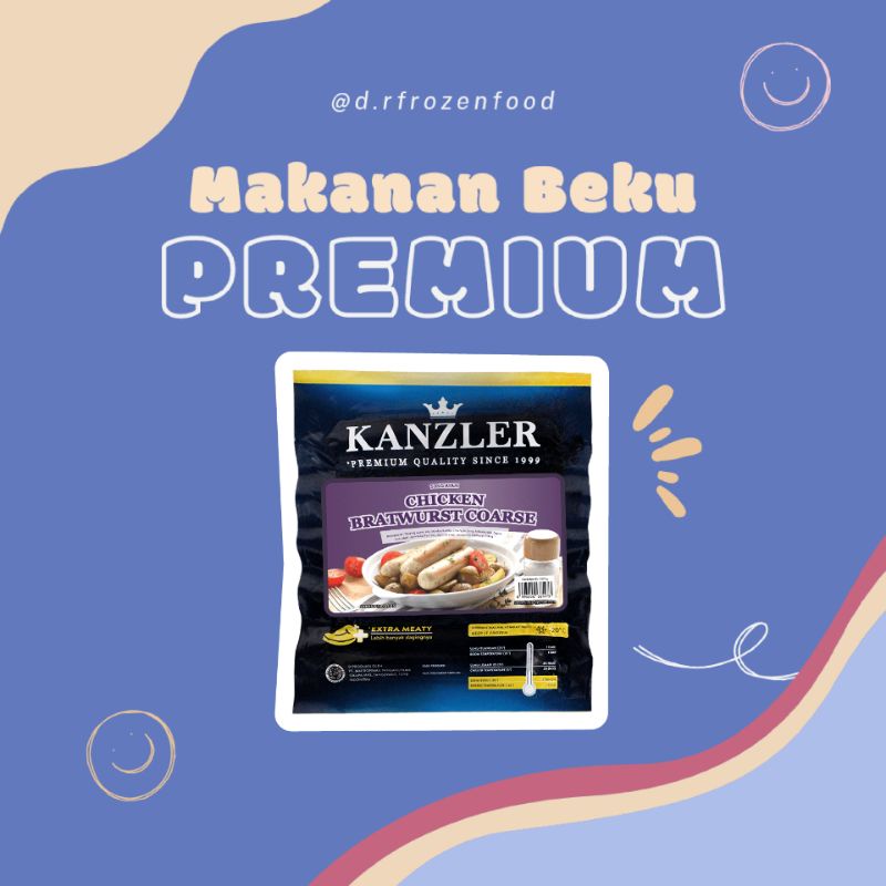 Jual Kenzler Chicken Bratwurst Coarse 360gr | Shopee Indonesia