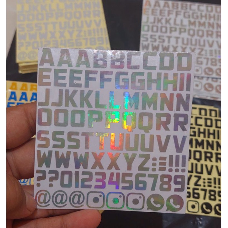 Jual STICKER STICKER ABJAD ANGKA HURUF CUTTING | Shopee Indonesia