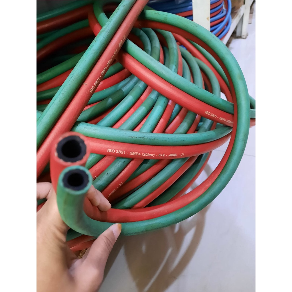 Jual NCR Selang Las Double 3/8 x 1/4 inch - Welding Hose Thailand Oksigen Oksigen Acetylene LPG ...