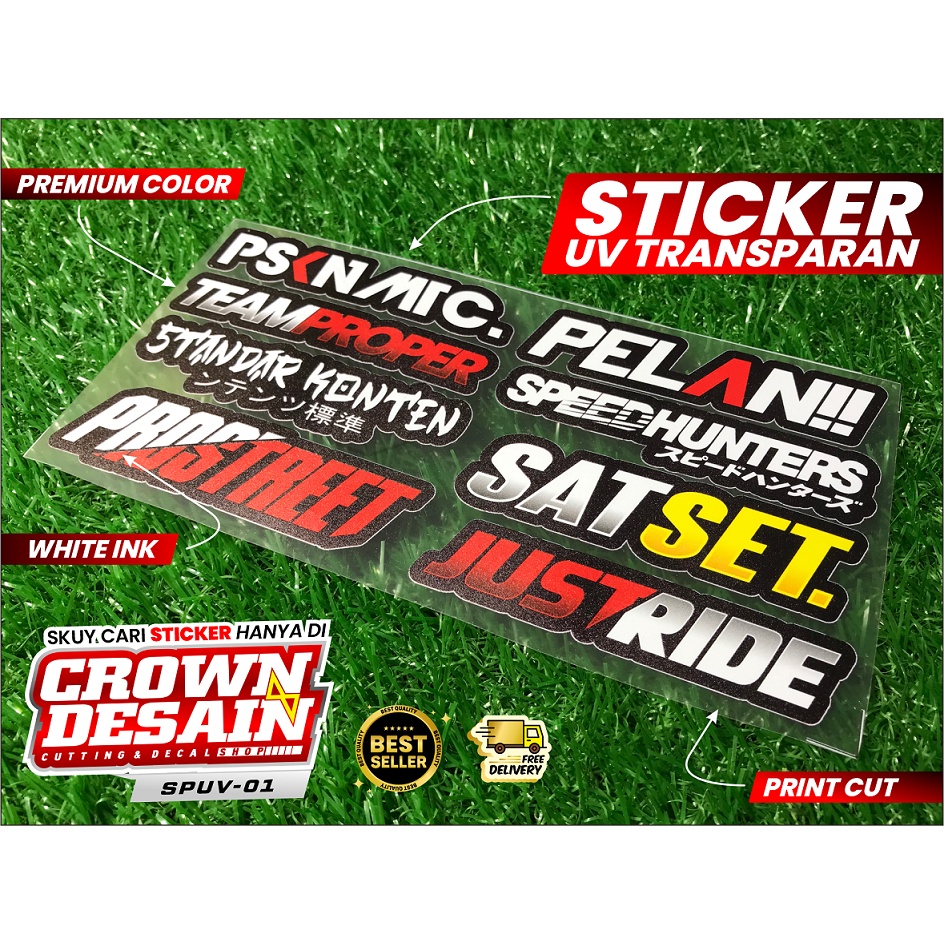 Jual Sticker Racing Vinyl Pack Print & Cut Stiker Motor Sticker VIRAL ...