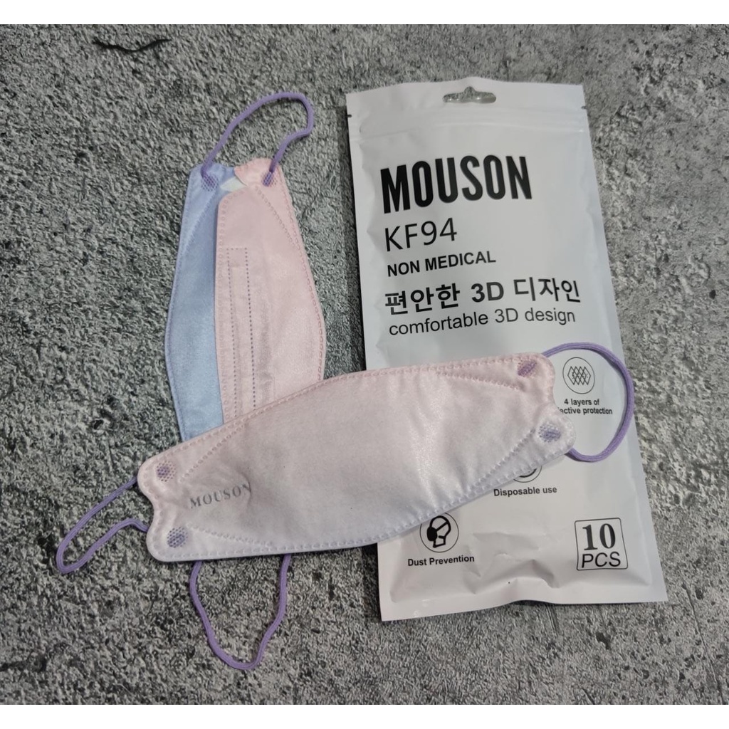 Jual 7S MASKER KF94 MOUSON KOREA 4PLY MOUSON WARNA ISI 10PCS / MASKER ...