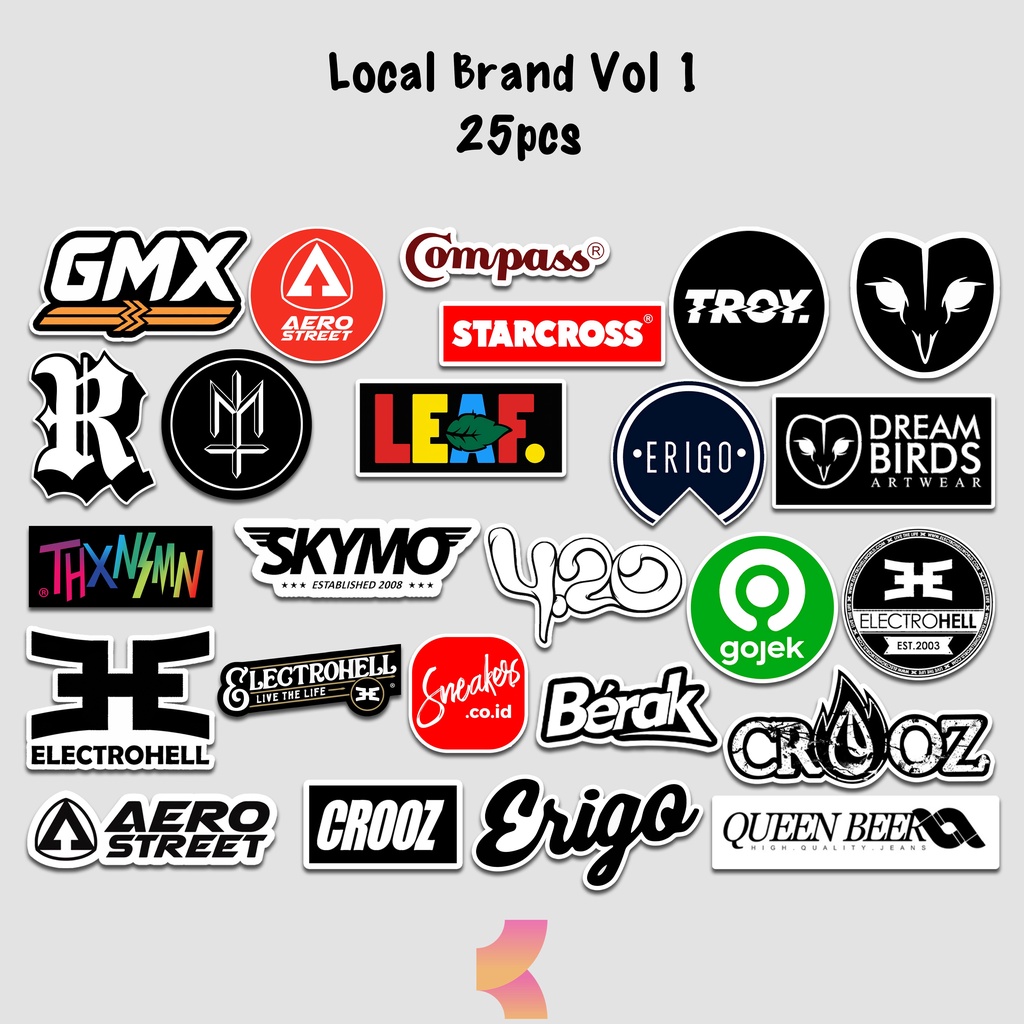 Jual Sticker Pack Distro Waterproof 25pcs Untuk Motor Stiker Brand ...
