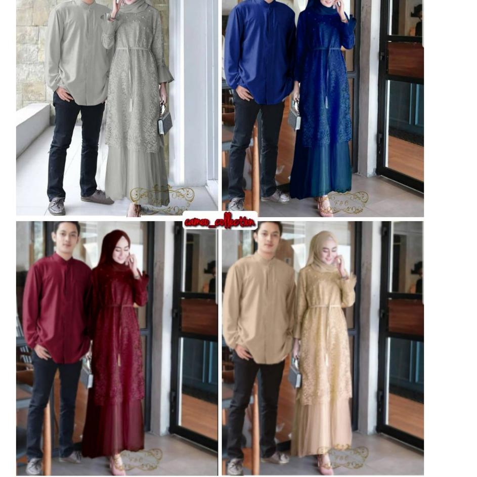 Jual [BI.31Oc22c] COUPLE FINDA 2IN1 BAJU COUPLE BRUKAT VELVET BAJU ...