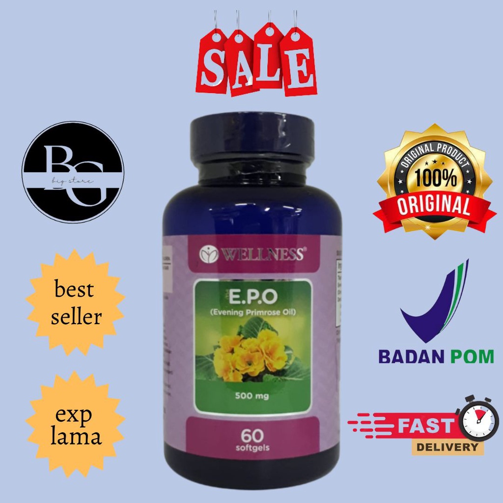 Jual WELLNESS EPO 500 MG 60 Softgel Turunkan Kolestrol Darah Tinggi ...