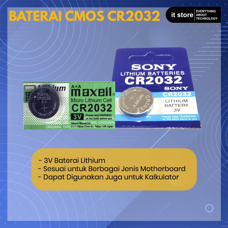 Jual Baterai CMOs / Battery CMOS CR2032 1pcs | Shopee Indonesia