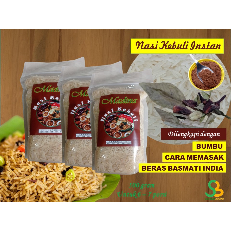 Jual Beras Nasi Kebuli Instan 500 gram, Sudah beserta Bumbu dan ...