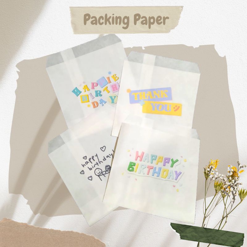 Jual (BISA CUSTOM) AMPLOP PACKAGING OLSHOP THANK YOU HAPPY BIRTHDAY ...