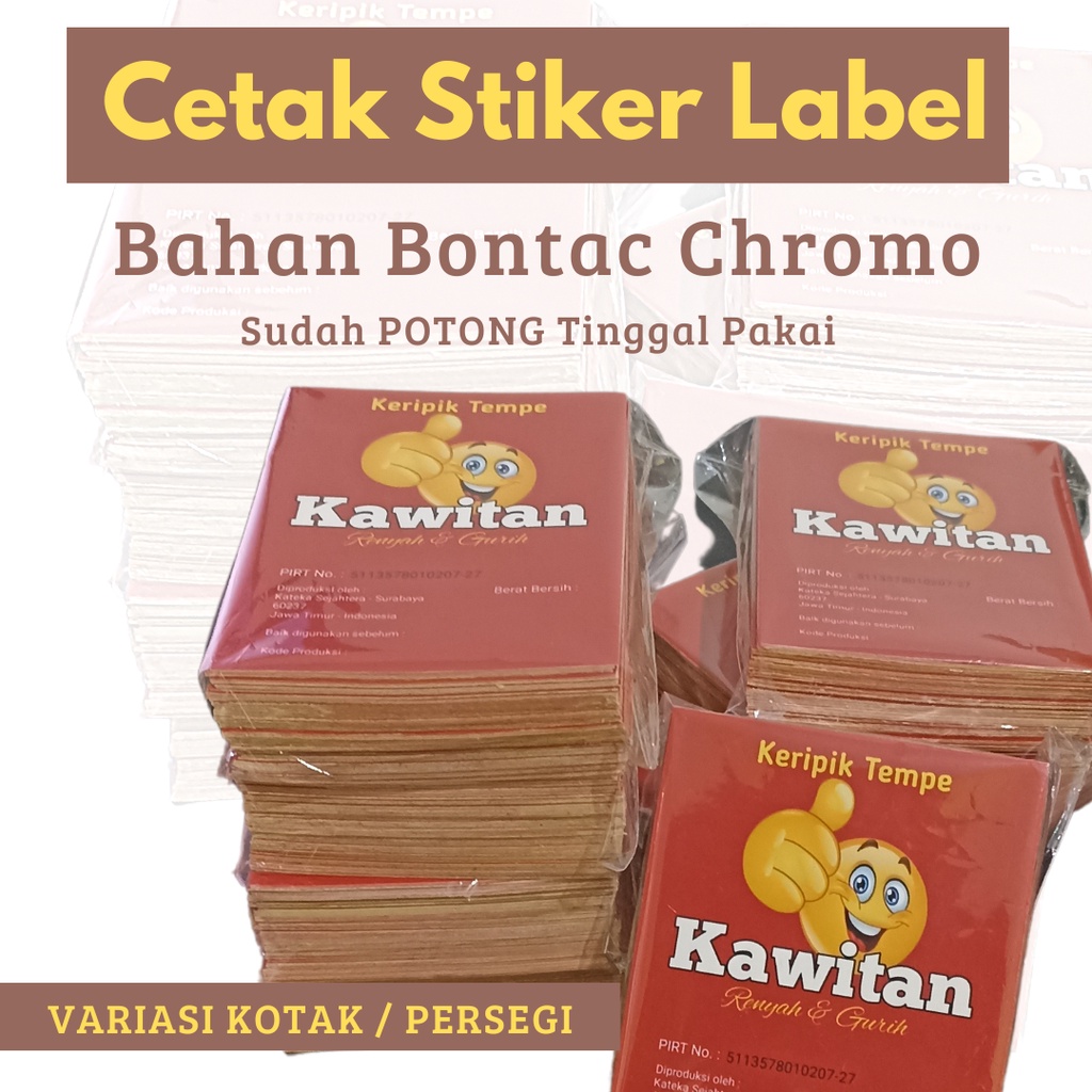 Jual Stiker Label - BONTAC CHROMO - Variasi KOTAK / PERSEGI | Shopee ...