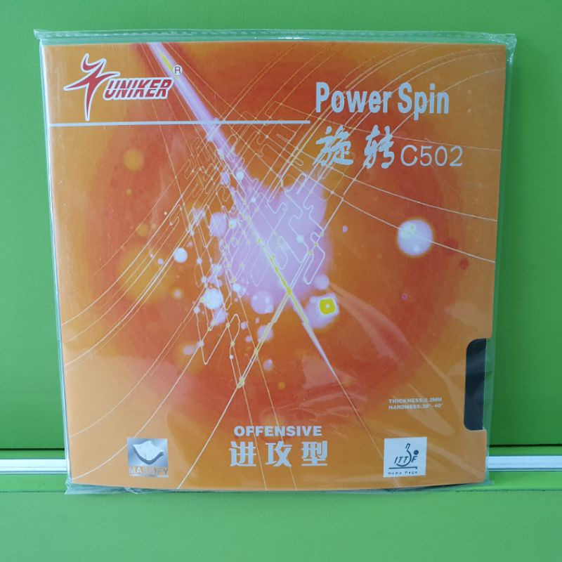 Jual uniker power spin C502 2.2 rubber karet ping pong | Shopee Indonesia