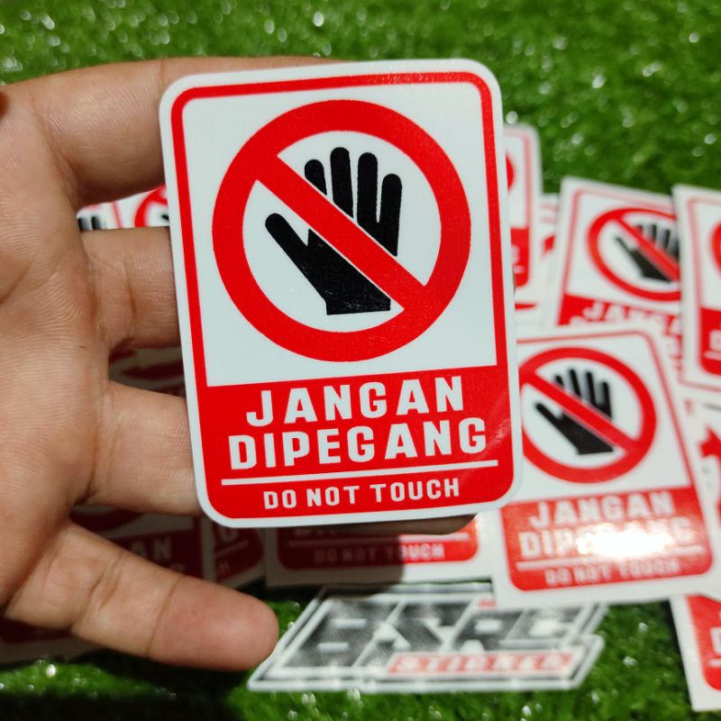 Jual sticker jangan dipegang / stiker larangan | Shopee Indonesia