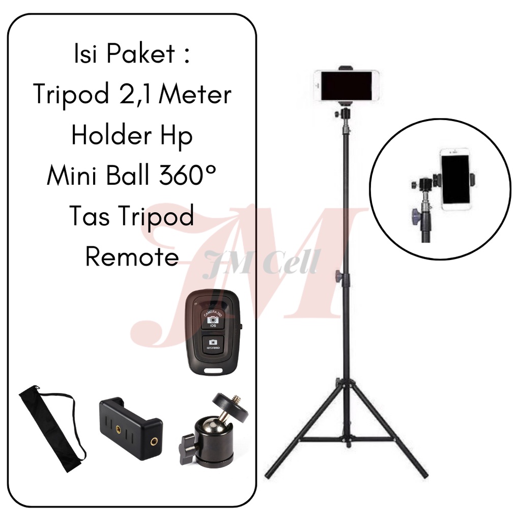 Jual Paket Terlengkap Tripod Hp 2,1 Meter Live Streaming / Tripod For ...
