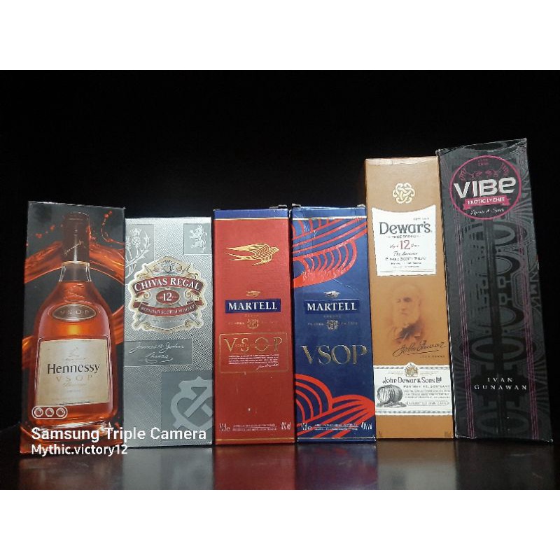 Jual Box bekas botol miras Chivas Regal, Martell, Hennessy, Black Label | Shopee Indonesia