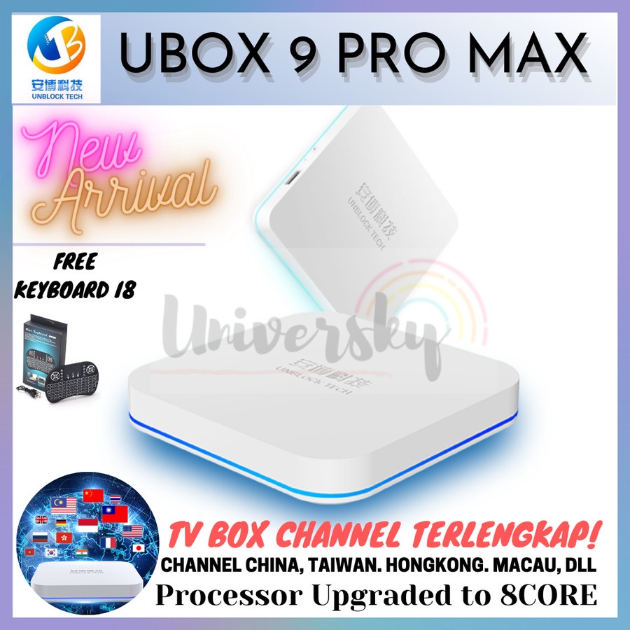 Jual UNBLOCK TECH 9 UBOX 9 PRO MAX - Android 10.0 TV Box - RAM 4GB ROM ...