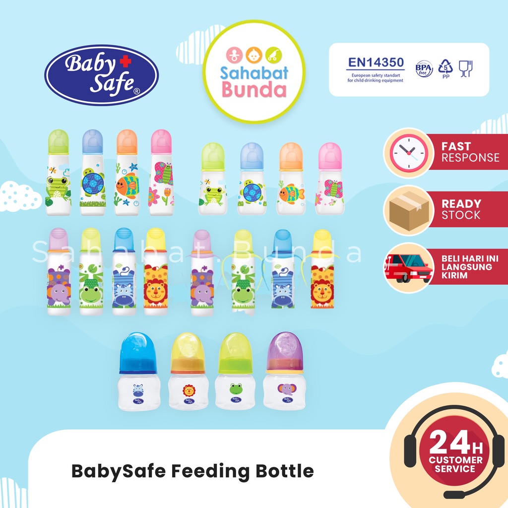 Jual BABY SAFE Botol Susu Bottle Handle 125ml / 250ml Dot Bayi Babysafe ...