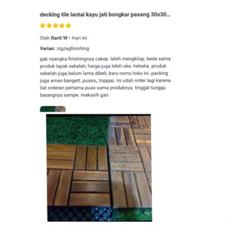 Jual Lantai kayu jati Motif ZIGZAG UK 30x30cm / Decking tile Portable ...
