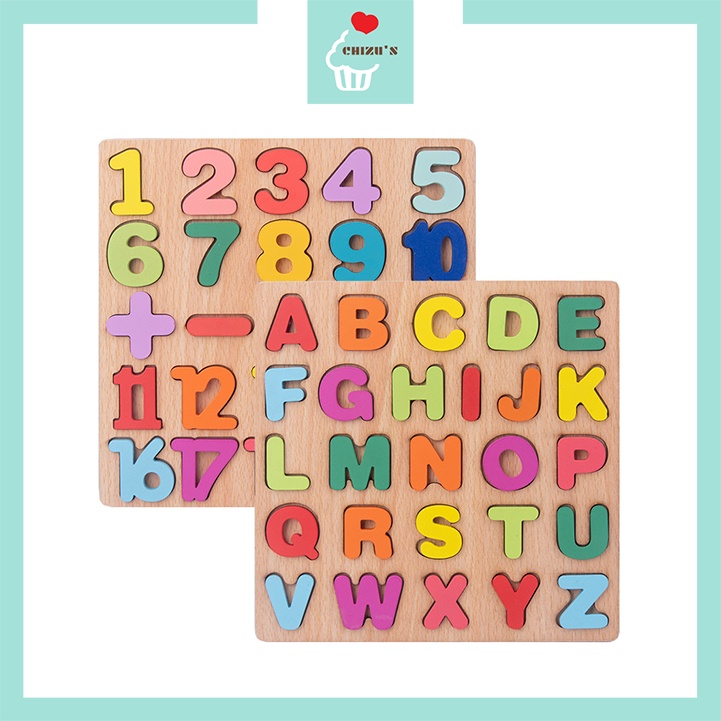 Jual Puzzle Alphabet Angka Bentuk Geometri Kayu Medium | Huruf Alfabet ...
