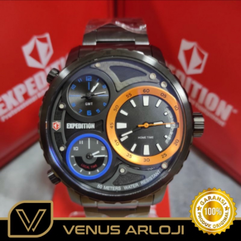 Jual Jam Expedition SE 6718 MT BIP Pria Rantai Hitam Bulat | Shopee ...