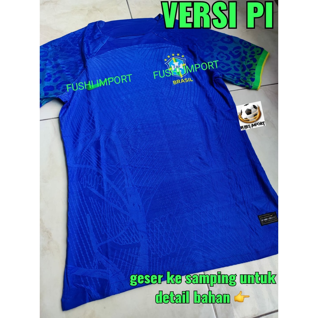 Jual Player Issue | Jersey Baju Bola Brasil Away World Cup Piala Dunia 2022 Drifit Adv Vaporknit ...