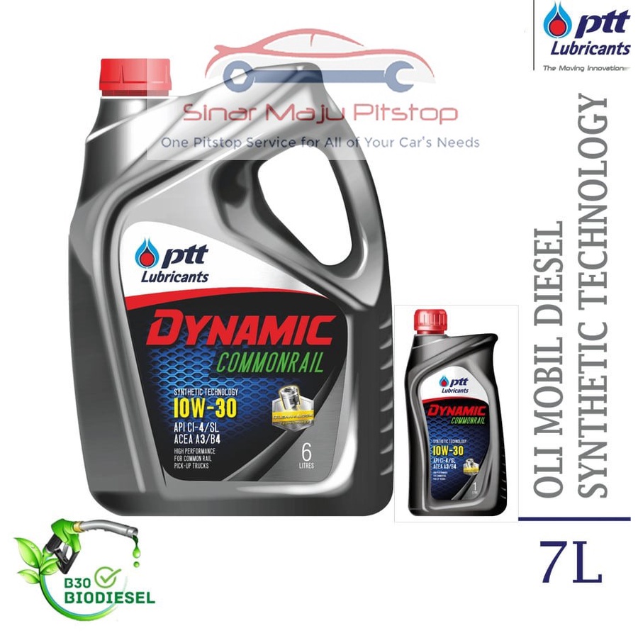 Jual PTT Lubricants DYNAMIC COMMONRAIL 10W-30 API CI-4/SL ACEA A3/B4/E7 Original Made In ...