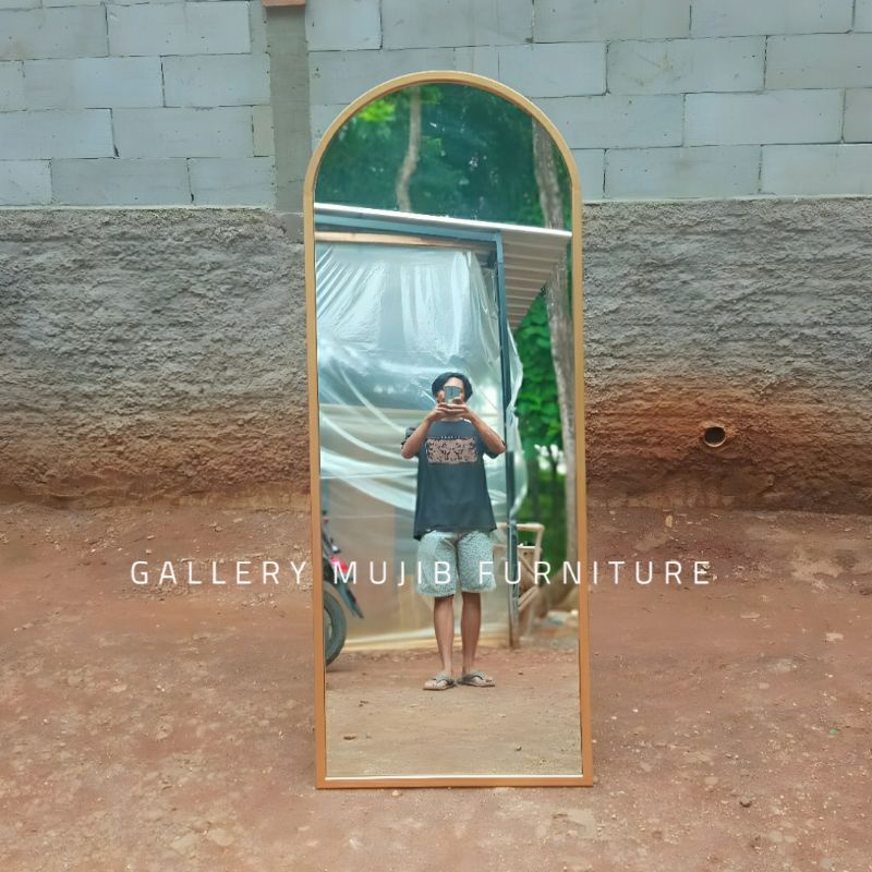 Jual Standing Mirror Besi - Cermin full body cermin badan besi gold ...