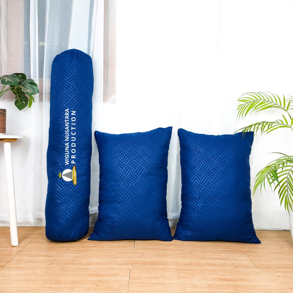Jual Paket Hemat 2 Bantal dan 1 Guling Tidur Motif Embos | Shopee Indonesia