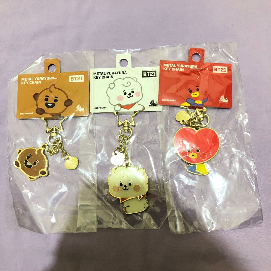 Jual [READY] BT21 YURAYURA METAL KEY CHAIN | Shopee Indonesia