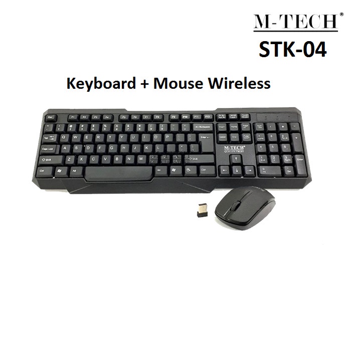 Jual Cantik Keyboard + Mouse Wireless M-Tech Stk-04 Sale!!! | Shopee ...