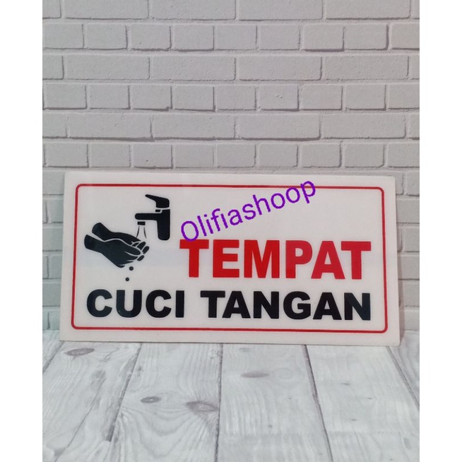 Jual SIGN MIKA TEMPAT CUCI TANGAN | Shopee Indonesia