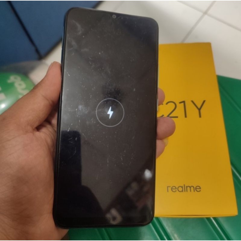 Jual realme c21y ram 3/32 mentok logo realme (fullset) | Shopee Indonesia