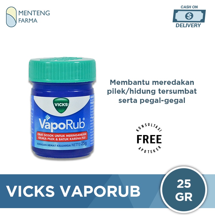 Jual Vicks VapoRub 25 gr - Obat Oles Pereda Batuk dan Pilek | Shopee ...