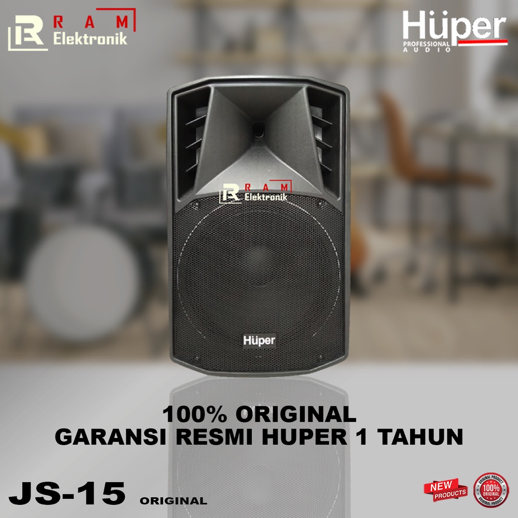 Jual Speaker Aktif 15 Inch HUPER JS 15 | JS15 Original 600 Watt Harga 1 Unit | Shopee Indonesia