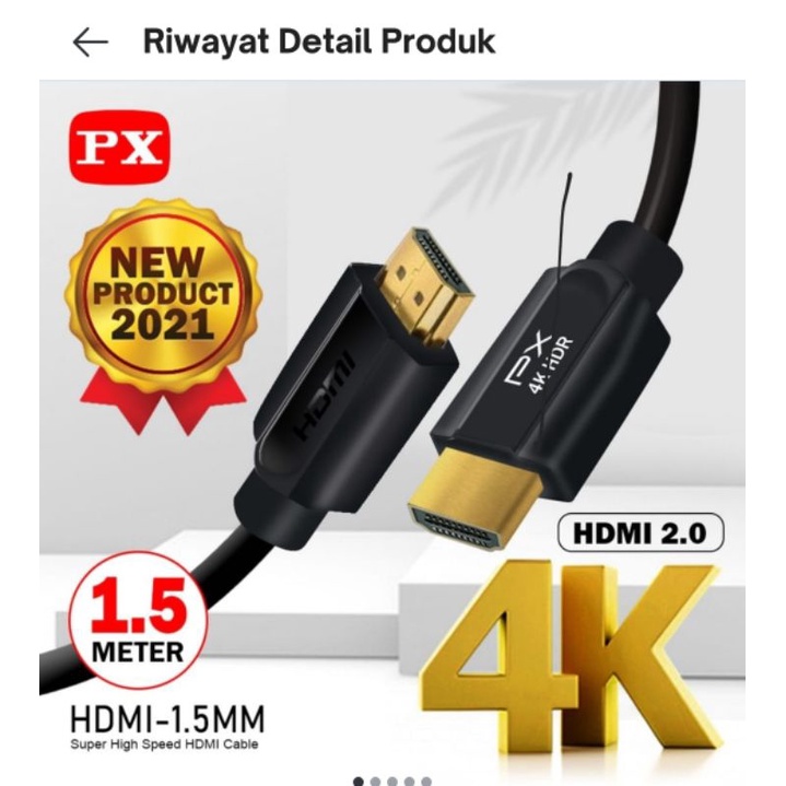 Jual Kabel HDMI 4K Ultra HD ARC HDMI Cable Dolby Audio PX HDMI-1.5MM (Butuh Uang) | Shopee Indonesia