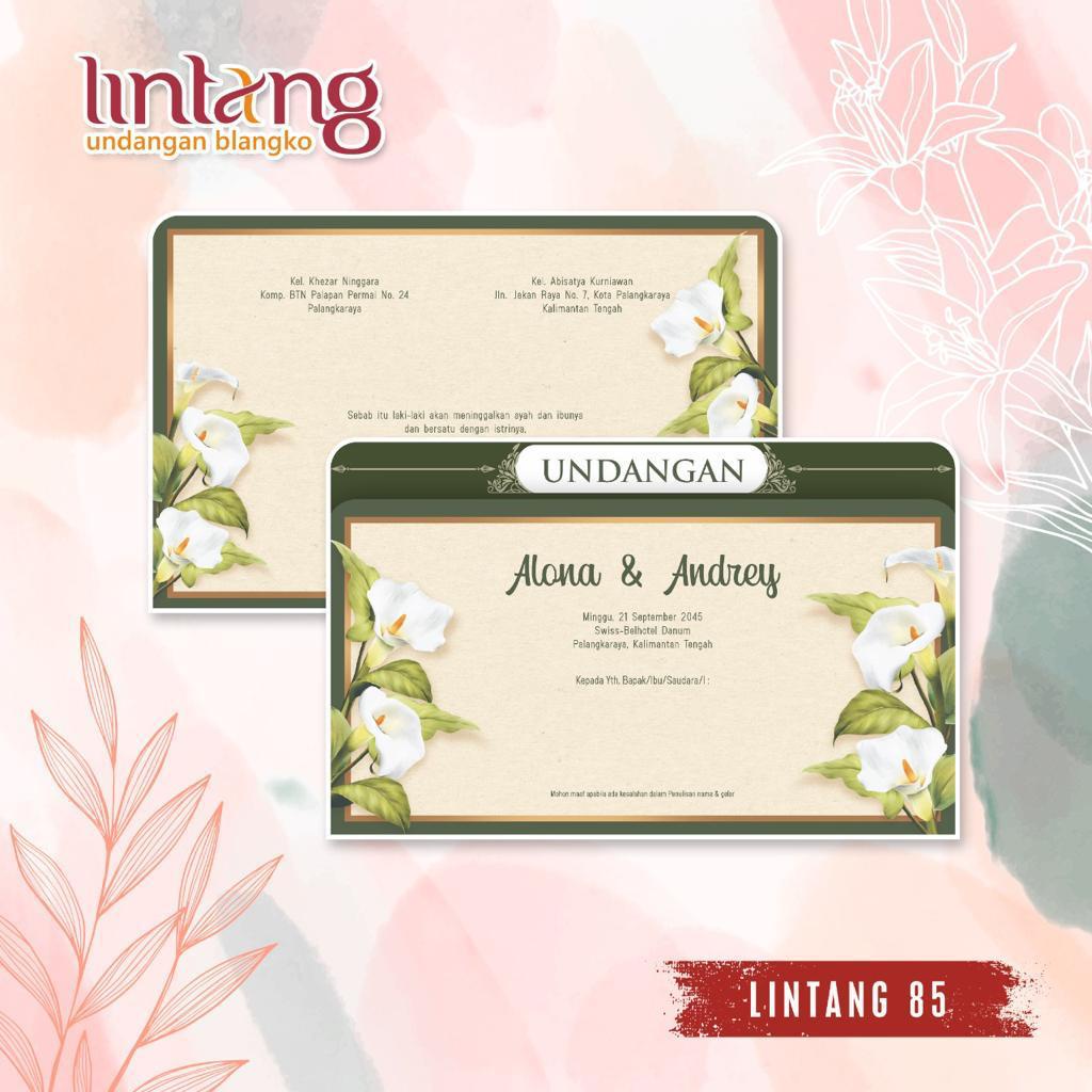 Jual Blangko Undangan atau Kertas Undangan Pernikahan LINTANG 85 dengan ...