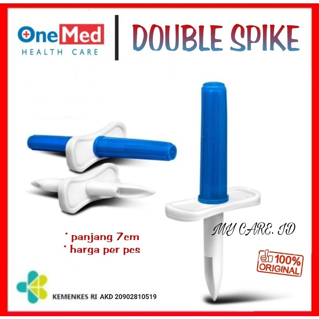 Jual LynCare DOUBLE SPIKE Infusion / Alat untuk Cairan Infus 7cm ONEMED ...
