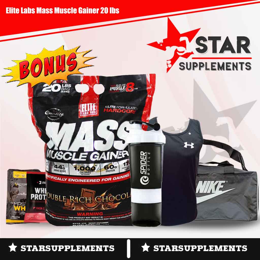 Jual Elite Labs Mass Muscle Gainer 20 lbs / Elitelabs 20lbs / 20lb / 20 ...