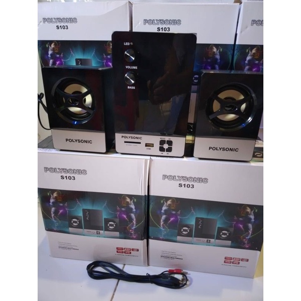 Jual SPEAKER MULTIMEDIA POLYSONIC S 103 | Shopee Indonesia