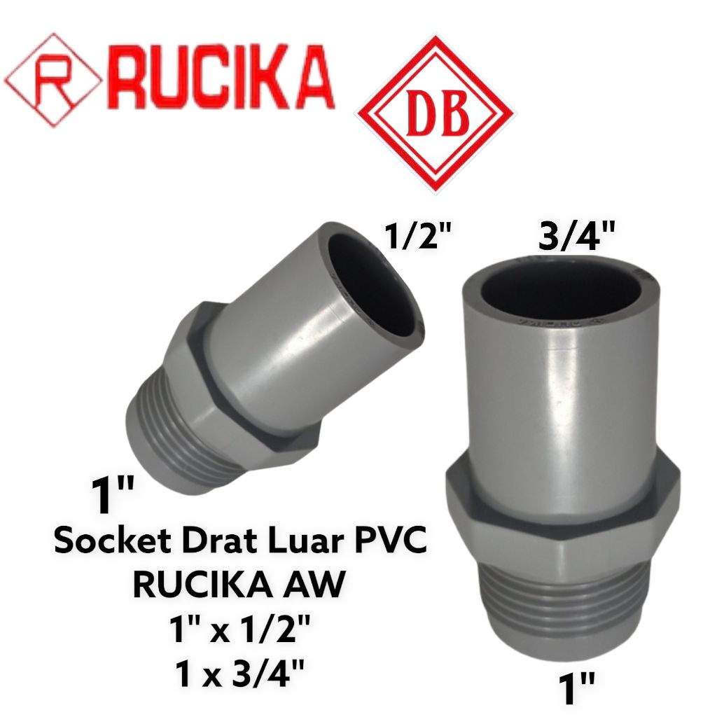 Jual SAMBUNGAN PIPA SOK DRAT LUAR SDL RUCIKA AW / SAMBUNGAN POMPA / 1"x1/2" - 1"x3/4" | Shopee ...