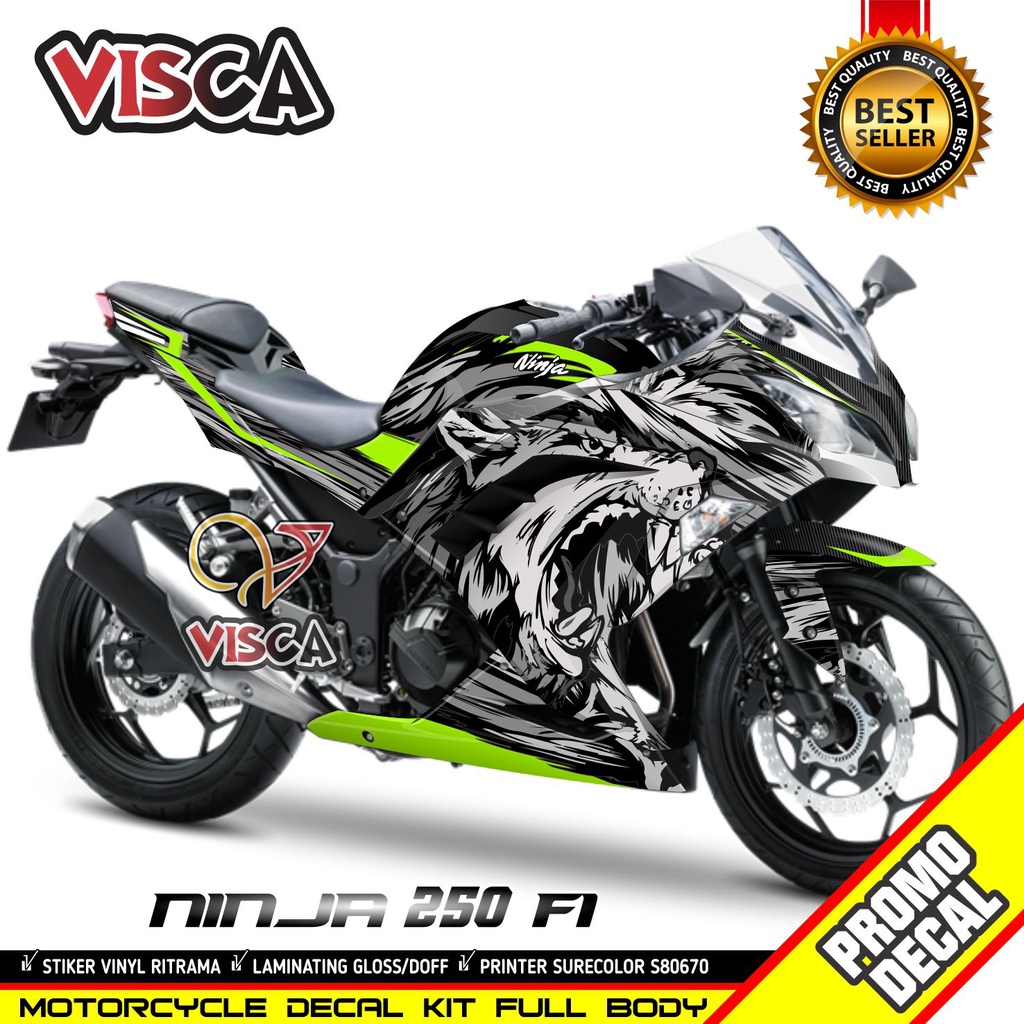 Jual Stiker Ninja 250 Fi Striping Ninja 250 Fi Decal Motor Ninja 250 fi ...