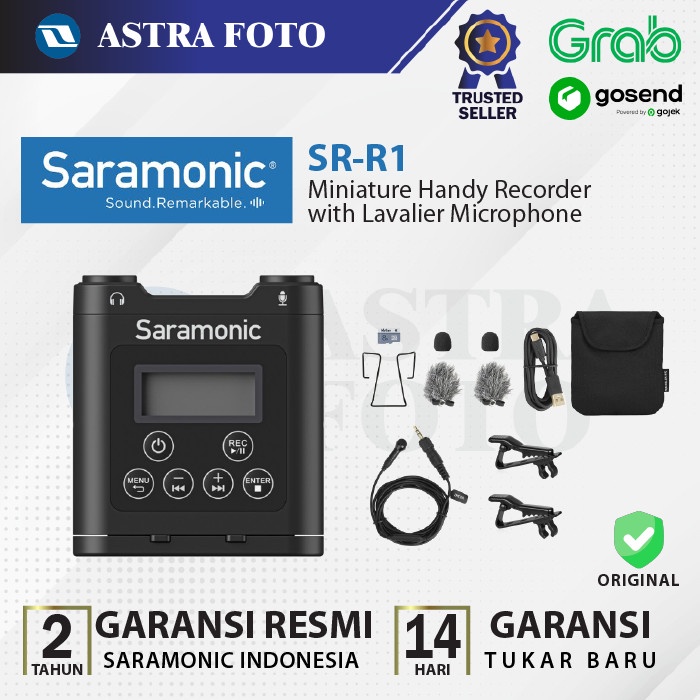 Jual Saramonic SR-R1 Miniature Handy Recorder with Lavalier Microphone ...