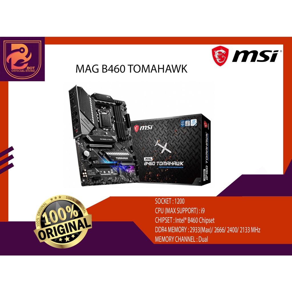 Jual Motherboard MSI MAG B460 TOMAHAWK Original Garansi Resmi 3 Tahun ...