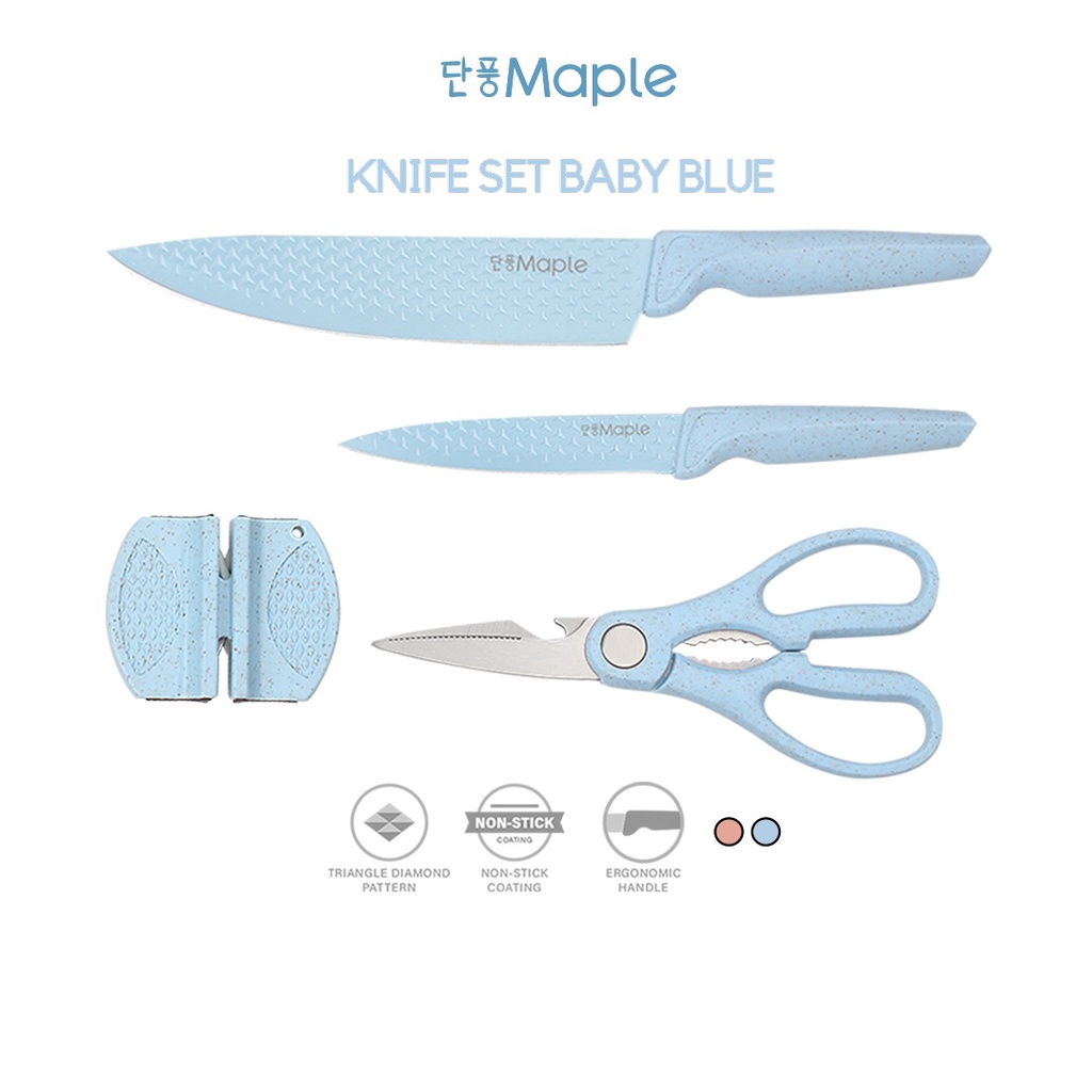 Jual MAPLE Pisau & Gunting Dapur Set 4in1 - Kitchen Knife Set 4in1 ...