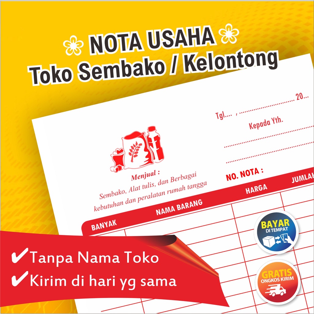 Jual Nota Kontan Toko Kelontong atau sembako siap kirim | Shopee Indonesia