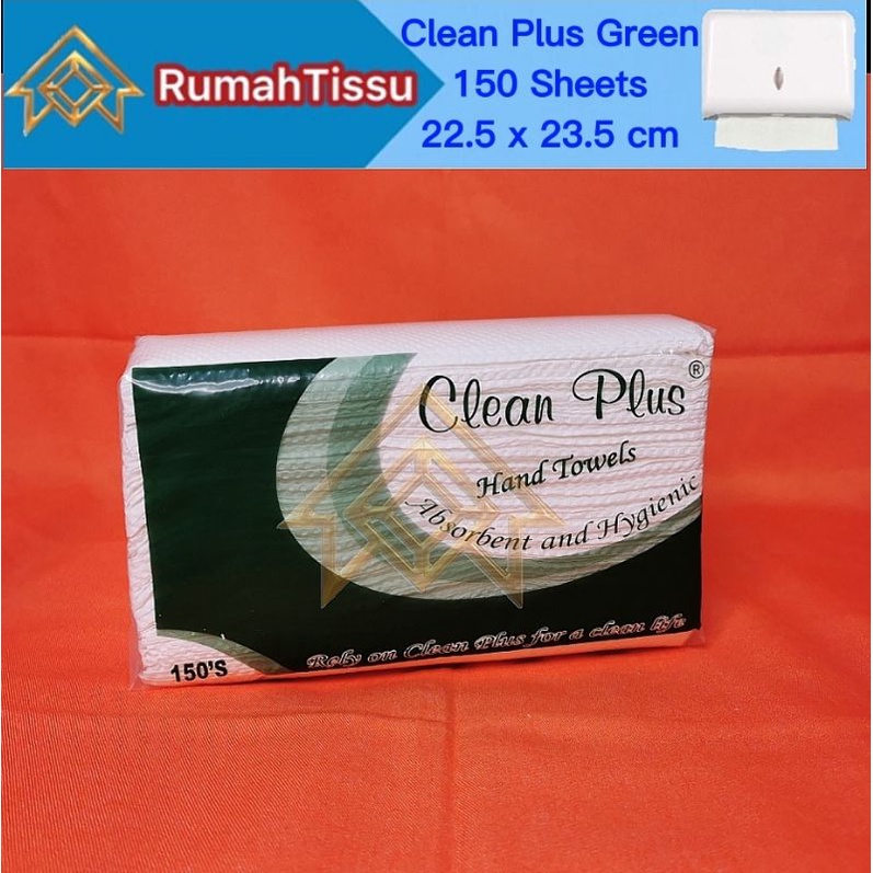 Jual Tisu Clean Plus Hand Towels Green (Hijau) Multifold Tissue Tebal ...