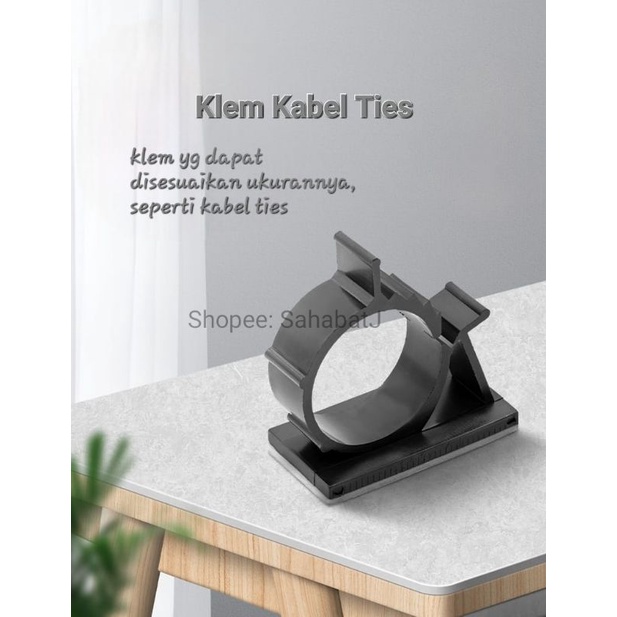 Jual Klip Kabel Tempel Fleksibel Klem Kabel Tie Flexible Cable Clip ...
