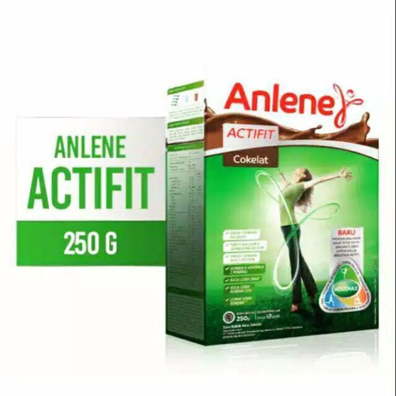 Jual susu Anlene actifit cokelat dan vanila isi 250 gram | Shopee Indonesia
