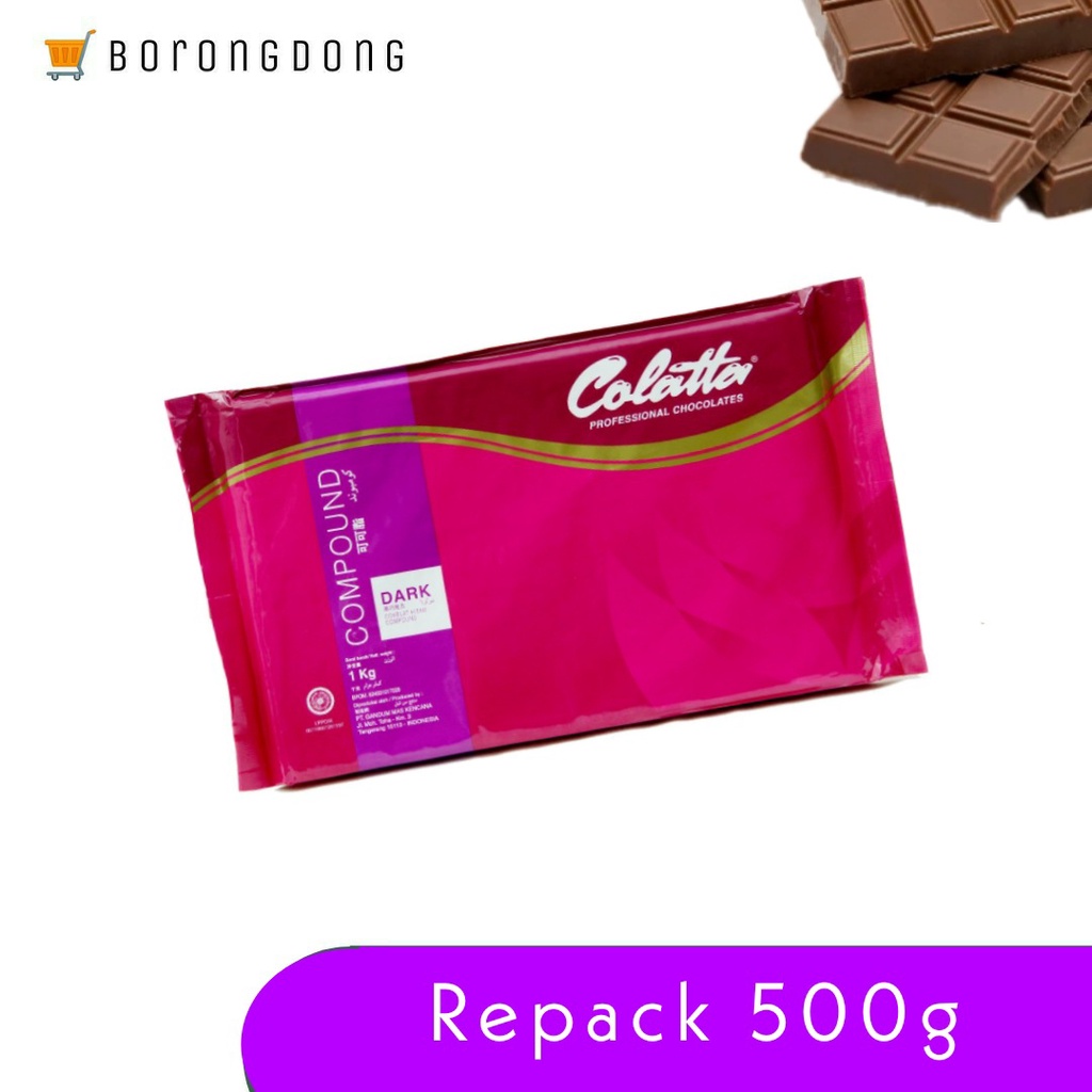 Jual Colatta Dark Chocolate Compound - Repack 500g | Shopee Indonesia