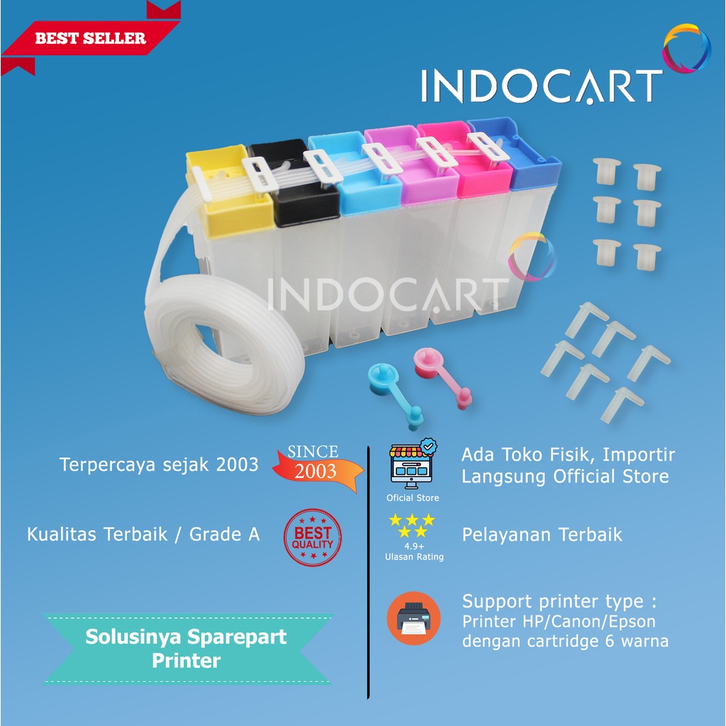 Jual Ink Tank Modif-Tabung Infus Printer Tinta HP Canon Epson 100ml 6 warna | Shopee Indonesia