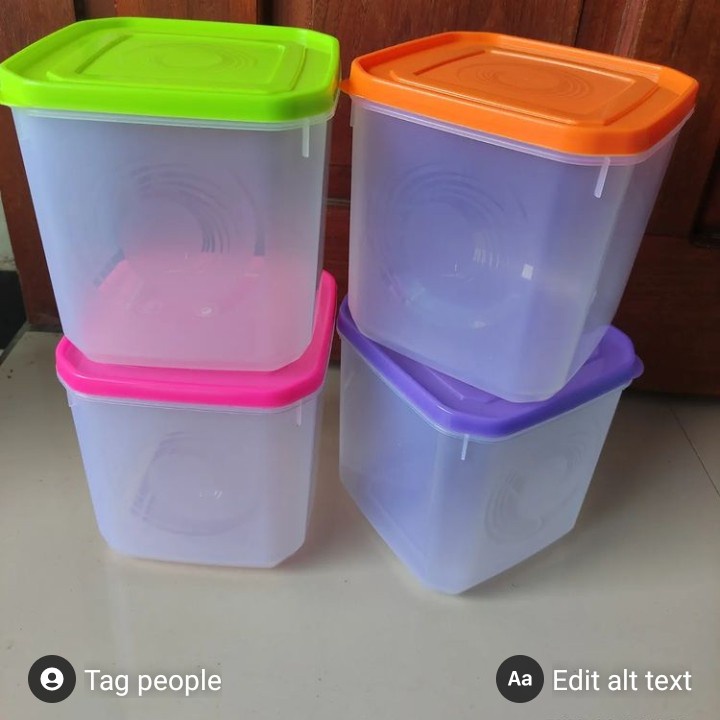Jual Toples persegi 2500ml/2, 5kg Ukuran -+15x15cm Tinggi -+14cm ...
