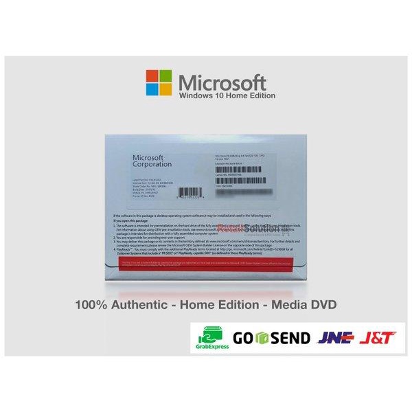Jual Microsoft Windows 10 Home Edition X64 Oem Original - Dvd Windows ...