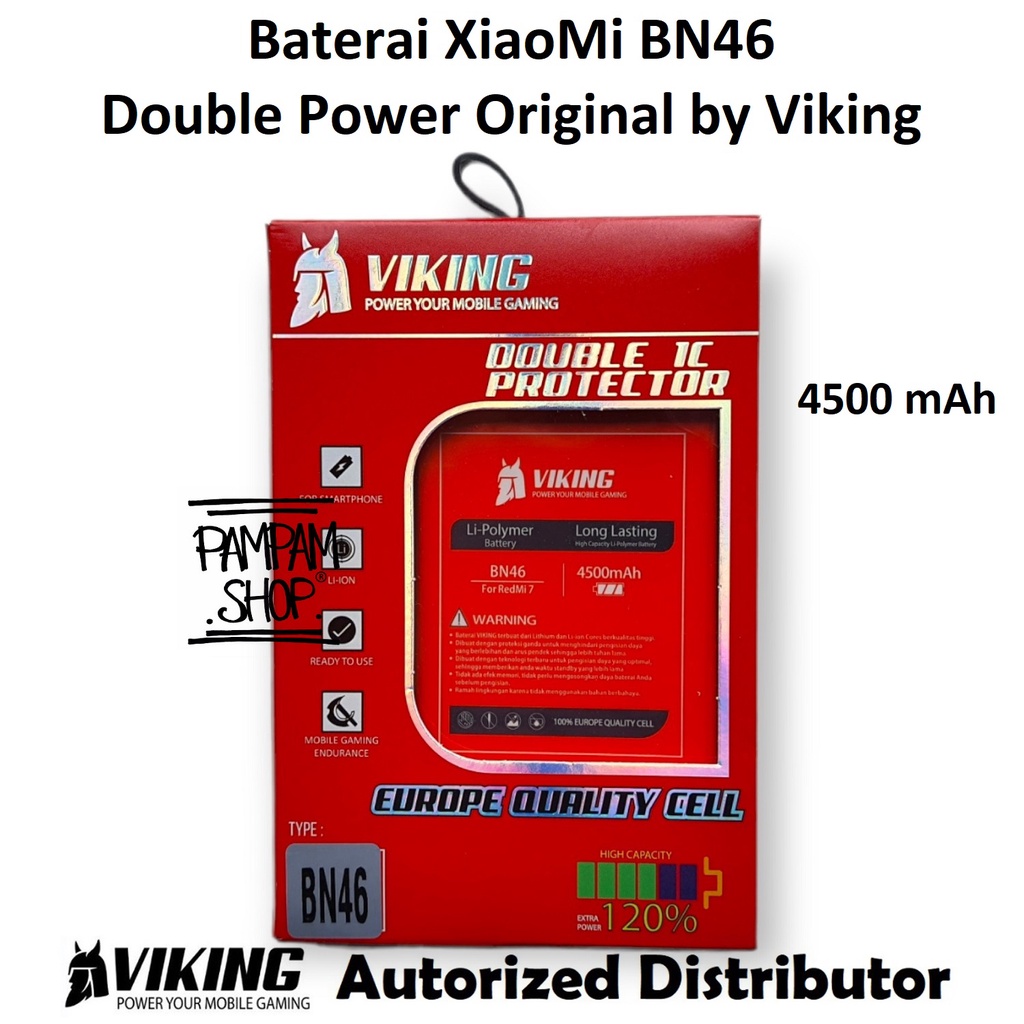 Jual Baterai VIKING Double Power Original XiaoMi BN46 Redmi 7 / Redmi ...